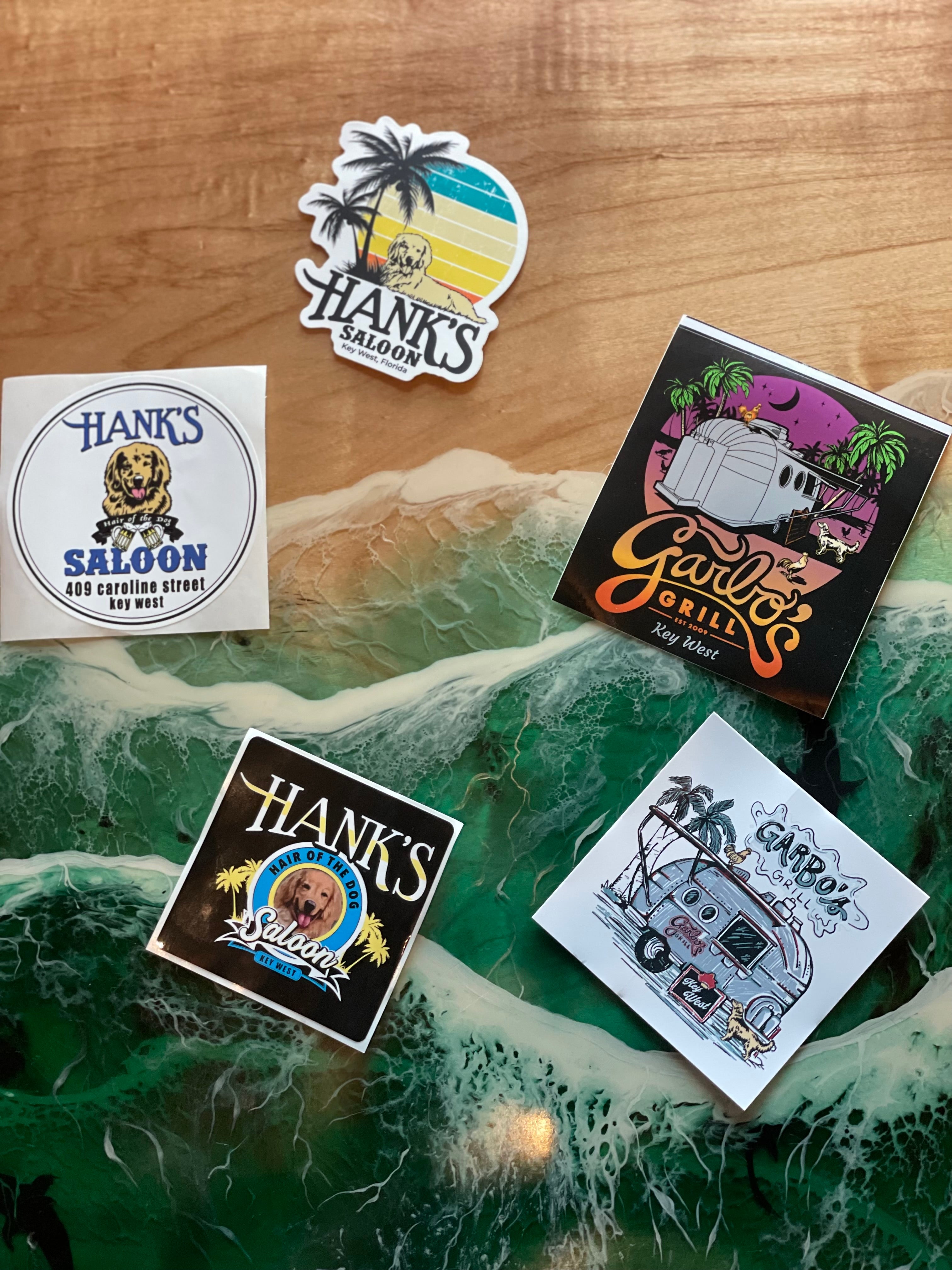 Hank's & Garbo's Stickers – Hank's Saloon